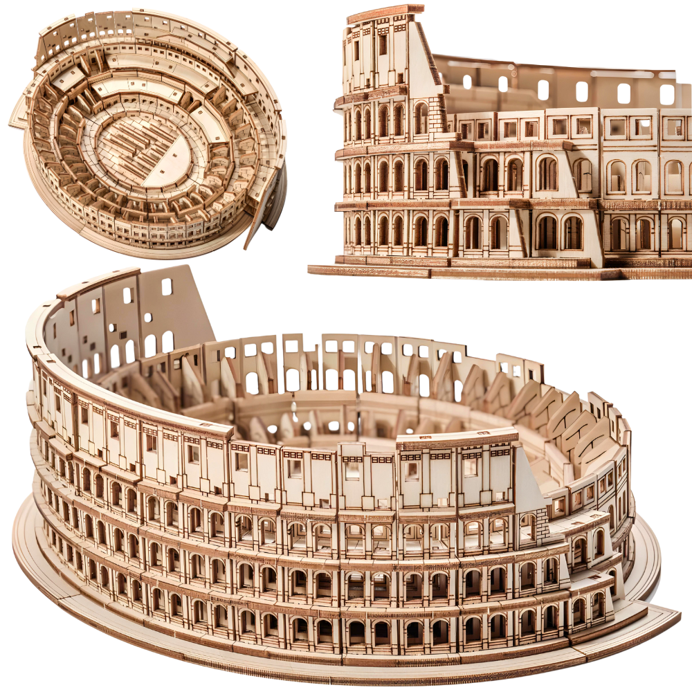 Little Story Wooden Model 3D Puzzles DIY - Colosseum | sklep nice-idea.pl